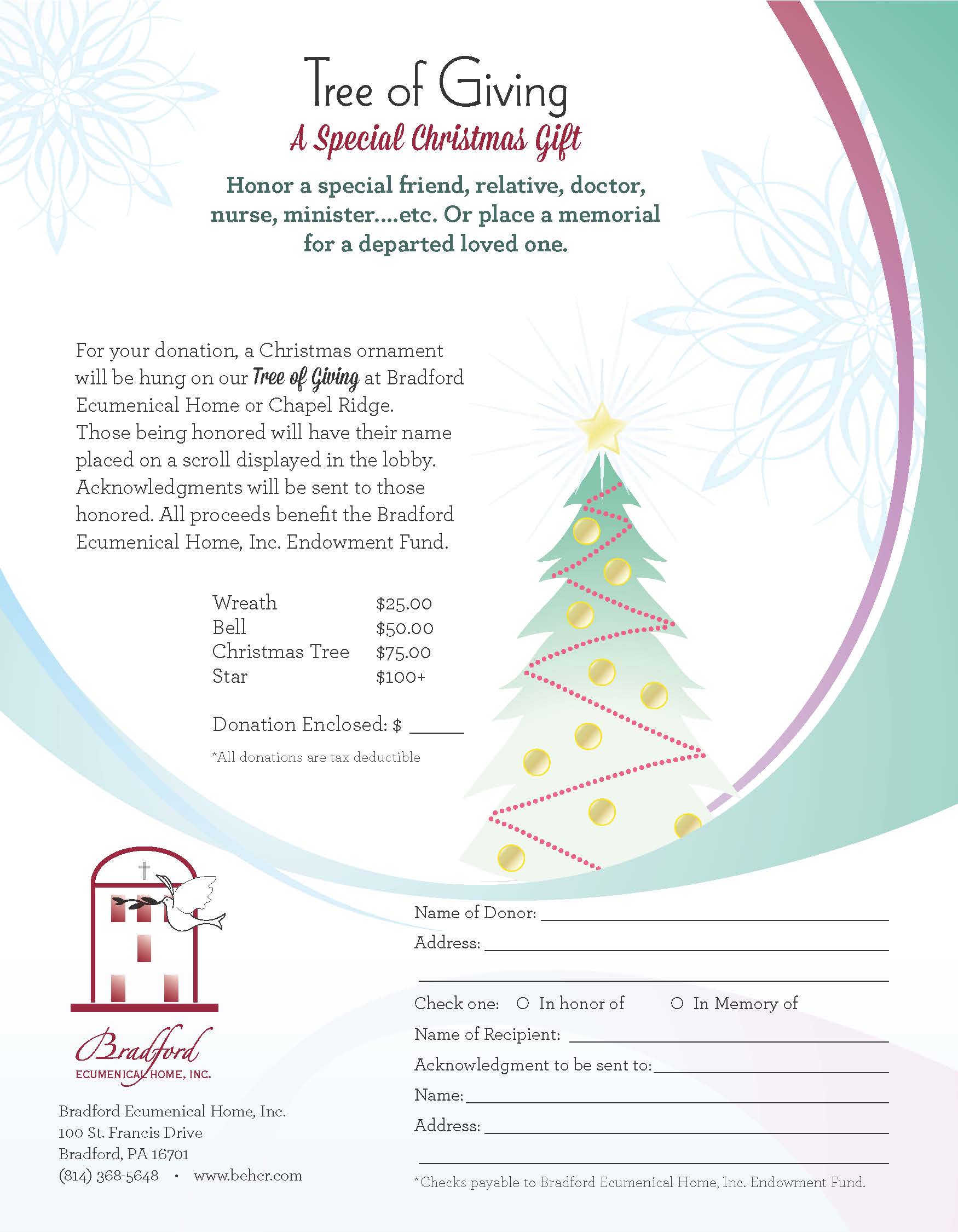 Tree of Giving – A Special Christmas Gift | Bradford